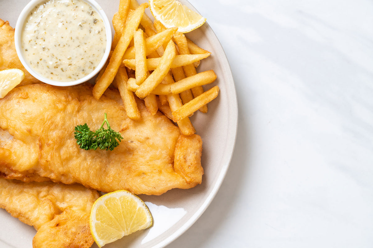 Cod Fish n Chips with Guinness breading – Aliments LAD